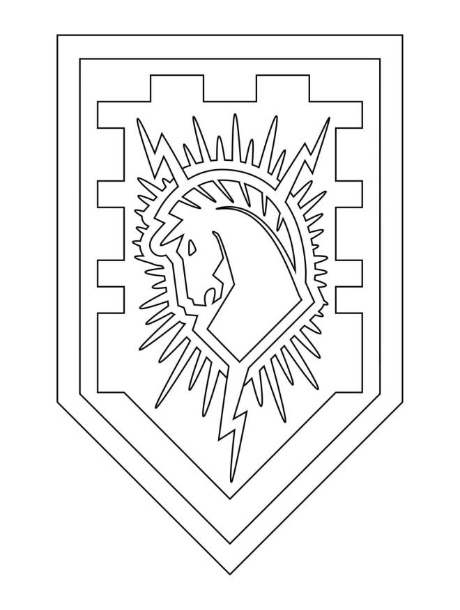 Coloriage LEGO Nexo Knights bouclier cheval dessin gratuit à imprimer Coloriage LEGO Nexo Knights bouclier cheval dessin gratuit à imprimer