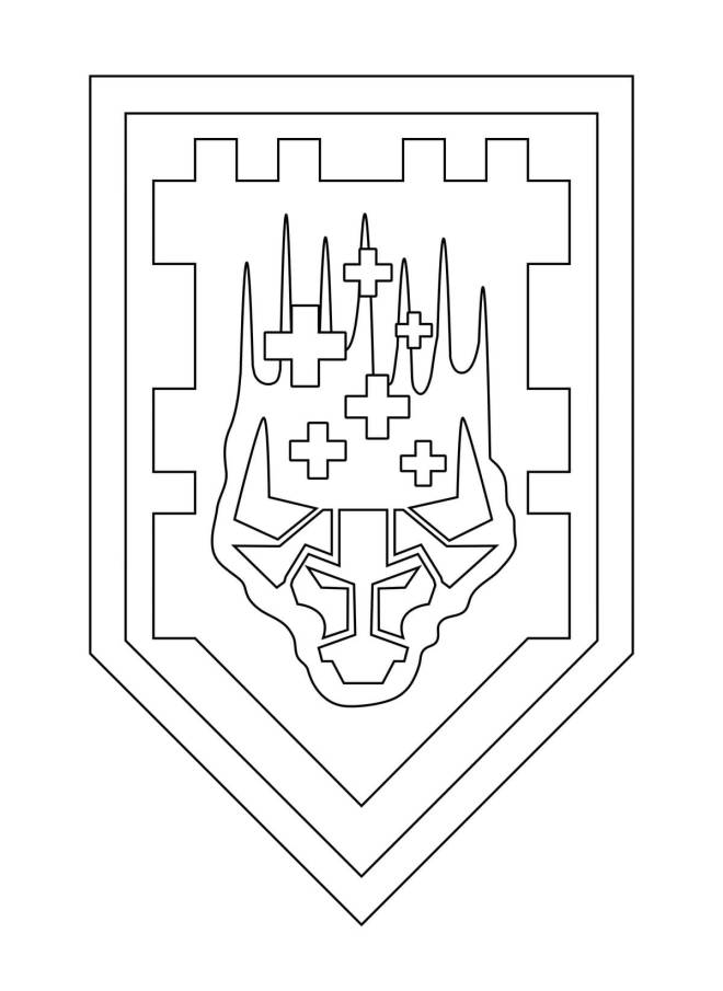 Coloriage LEGO Nexo Knights bouclier en couleur dessin gratuit à imprimer Coloriage LEGO Nexo Knights bouclier en couleur dessin gratuit à imprimer