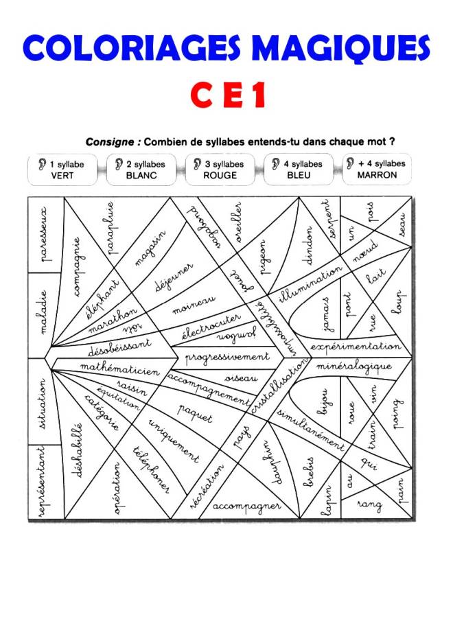 Coloriage Magique Syllabes Coccinelles Lecture Coloriages Magiques ...