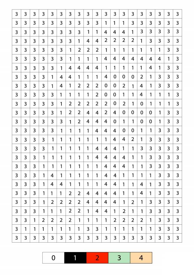 Coloriage Pixel Chip Chipmunk par numéro en couleurs