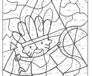 Coloriage Magique Soustraction gratuit à imprimer