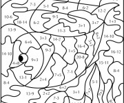 Coloriage Magique Soustraction gratuit à imprimer