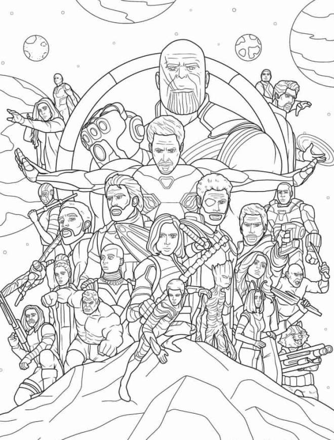 Coloriage Marvel gratuit à imprimer
