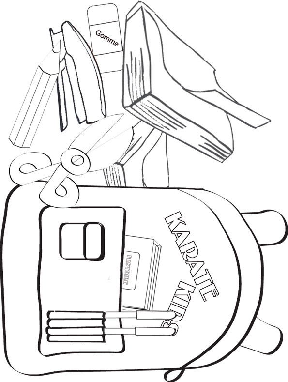 Coloriage Matériel Scolaire à colorier