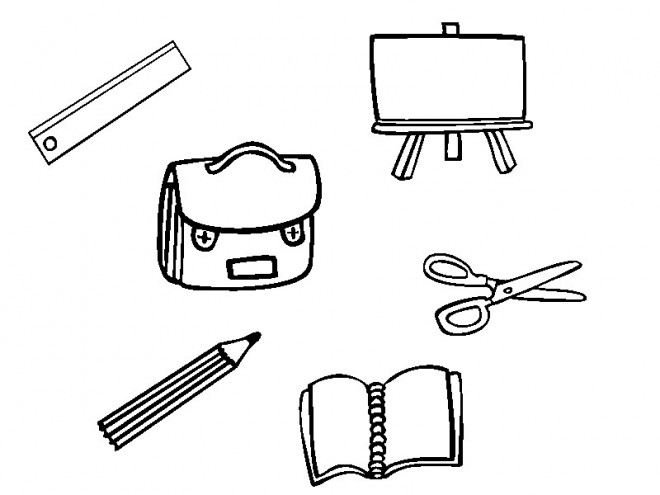 Coloriage Materiel Scolaire 1 dessin gratuit à imprimer
