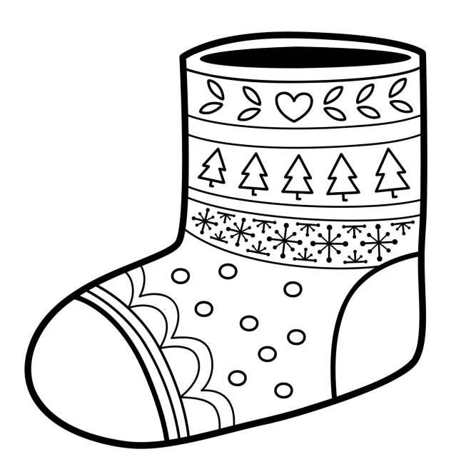 Coloriage Chaussette noel maternelle dessin gratuit à imprimer Coloriage Chaussette noel maternelle dessin gratuit à imprimer