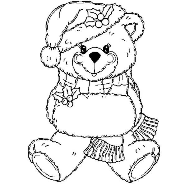 Coloriage Nounours Noël en maternelle dessin gratuit à imprimer Coloriage Nounours Noël en maternelle dessin gratuit à imprimer