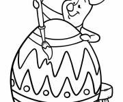 Coloriage Pâques Facile gratuit à imprimer