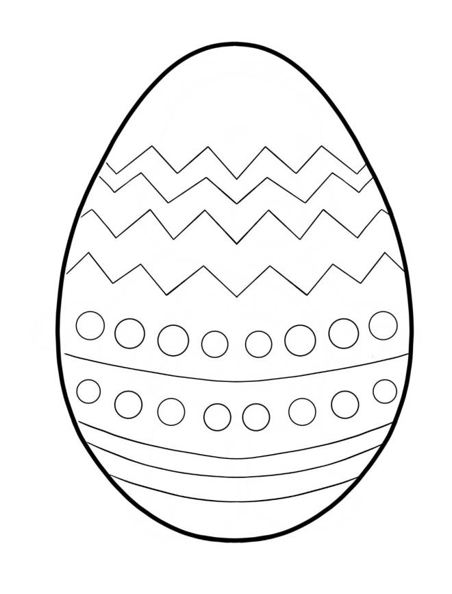 Coloriage Oeuf de Pâques facile pour les tous petits