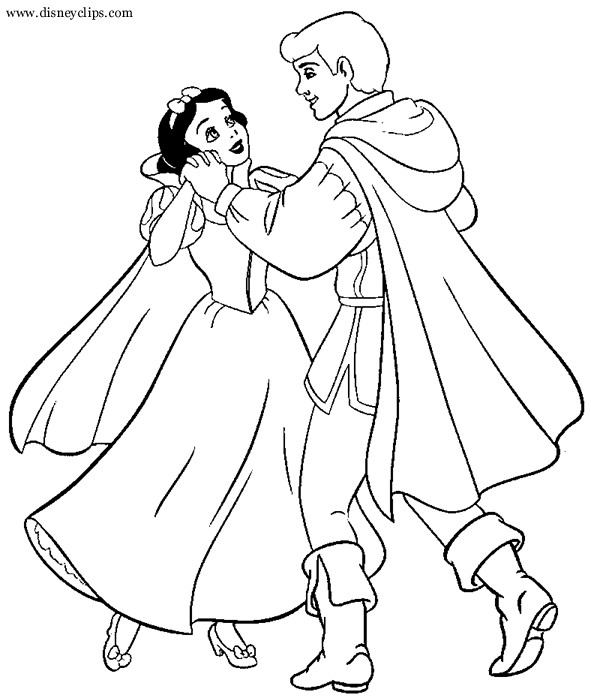 Coloriage Blanche Neige danse avec le prince dessin gratuit à imprimer Coloriage Blanche Neige danse avec le prince dessin gratuit à imprimer