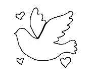 Coloriage Colombe gratuit à imprimer liste 20 à 40