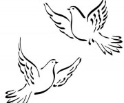 Coloriage Colombe gratuit à imprimer