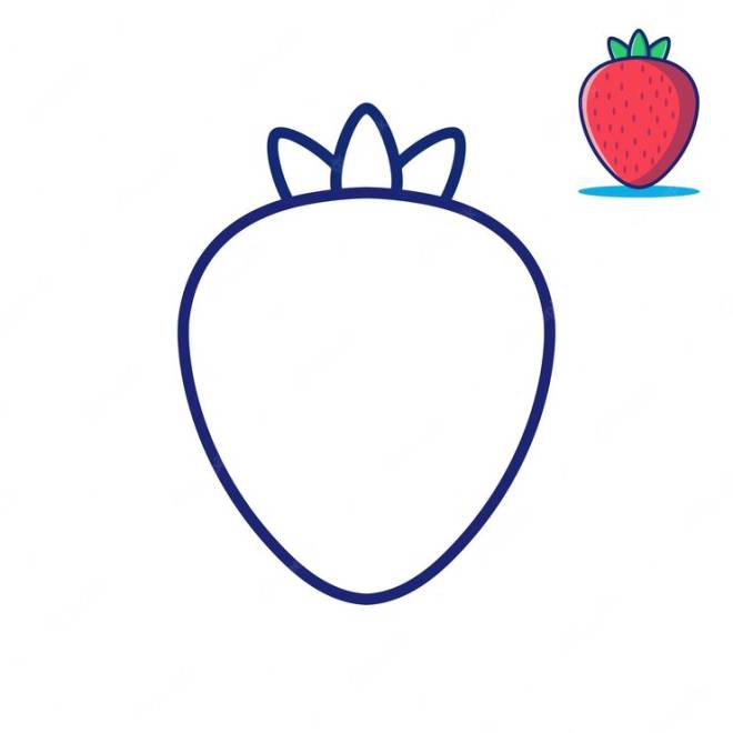 Coloriage Fraise facile avec modèle dessin gratuit à imprimer