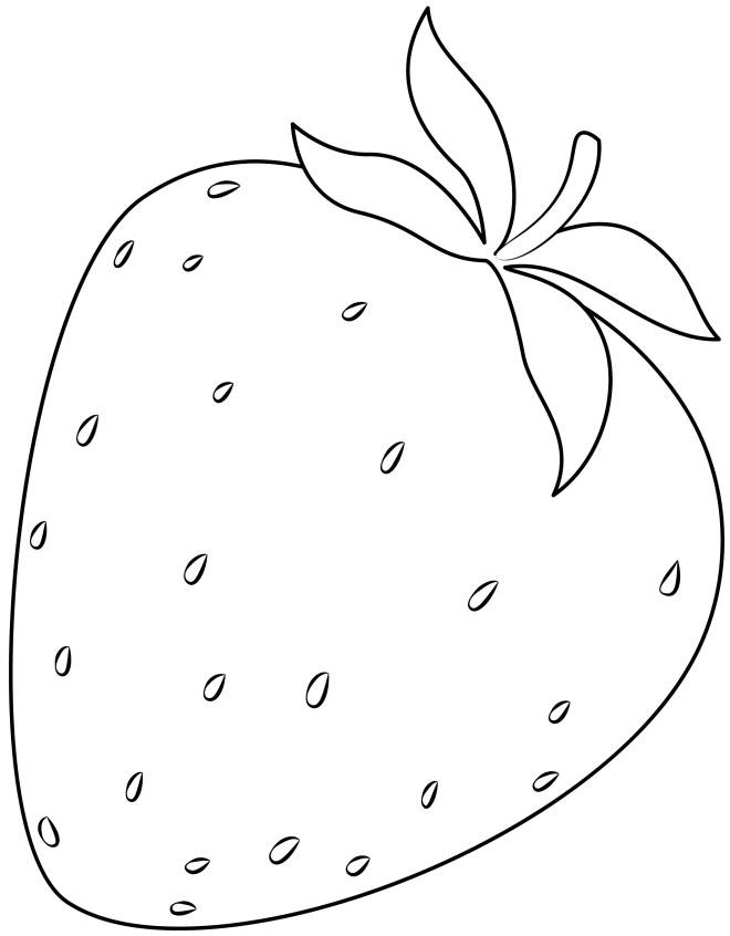 Coloriage Fraise pour les amoureux des fruits dessin gratuit à imprimer