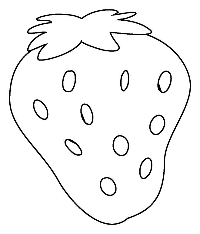Coloriage Fruit de fraise dessin gratuit à imprimer