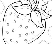 Coloriage Fraise gratuit à imprimer