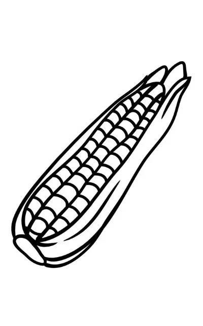 Coloriage maïs simple pour les repas dessin gratuit à imprimer