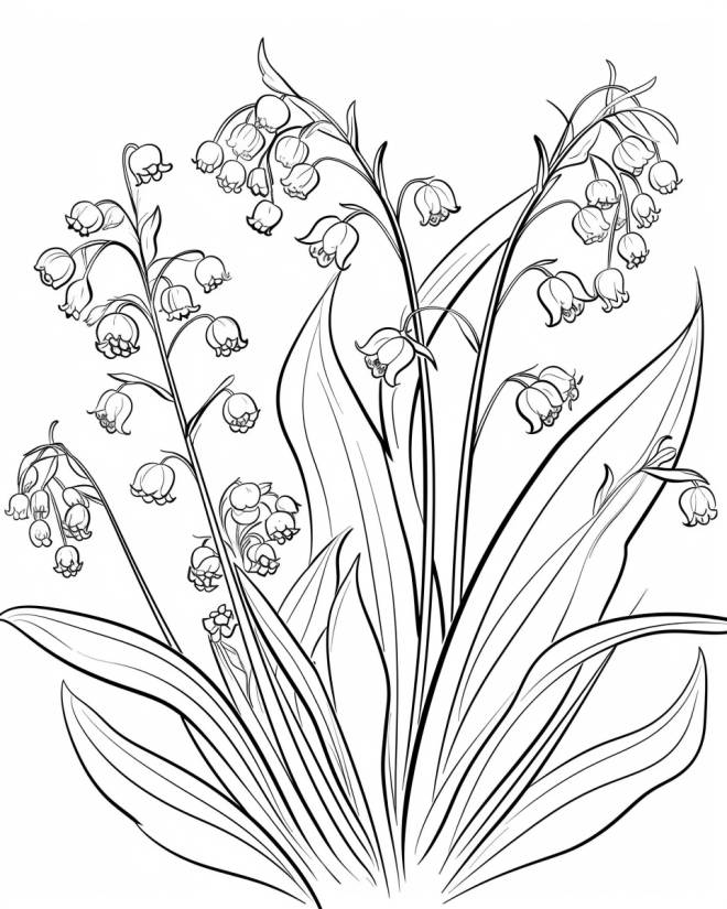 Muguet Kwiaty Wiosenne Brin Colorier 1er Ludinet Kolorowanki Dzieci ...