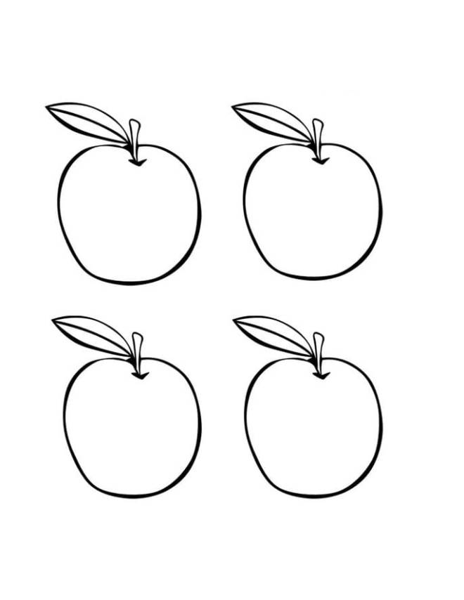 Coloriage Collection de pommes à colorier dessin gratuit à imprimer