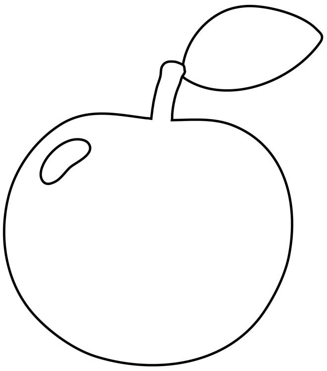 Coloriage Pomme fruit rouge du printemps dessin gratuit à imprimer