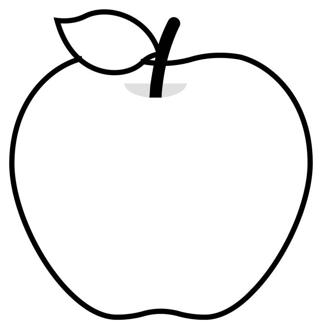 Coloriage Pomme rouge émoji en ligne dessin gratuit à imprimer