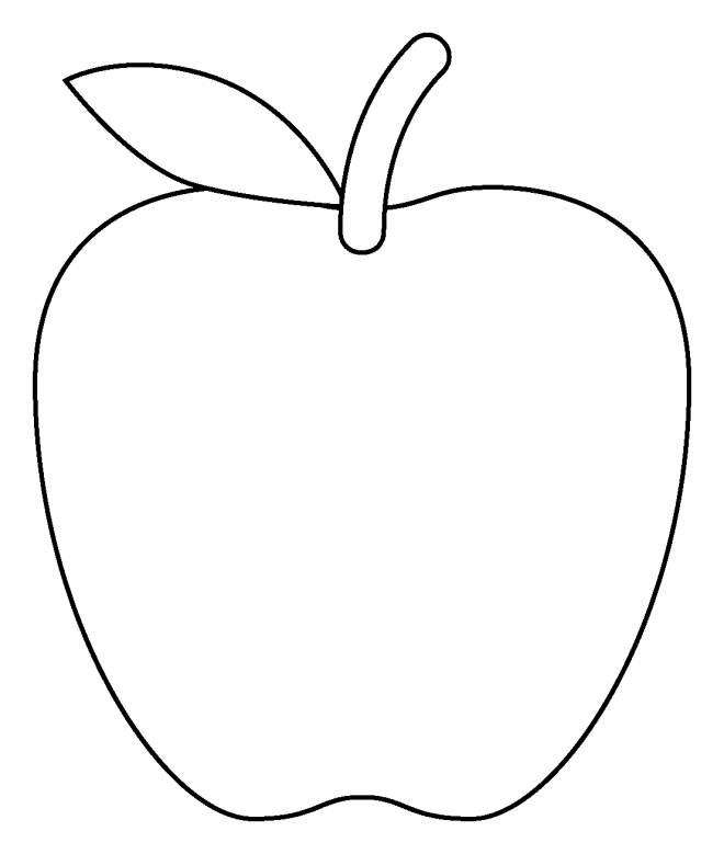 Coloriage Pomme rouge en émoji gs dessin gratuit à imprimer