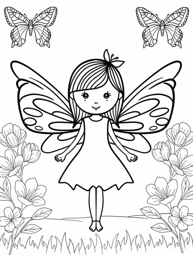 Coloriage Fée gratuit à imprimer