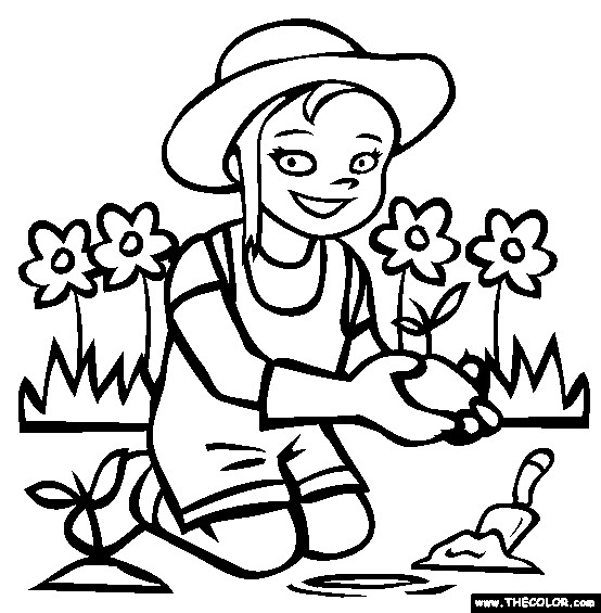 Coloriage Petite Jardini re Dessin Gratuit Imprimer