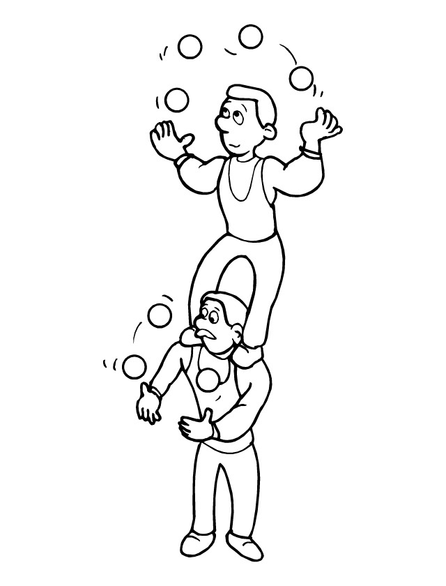 Coloriage Jongleur 4 dessin gratuit à imprimer