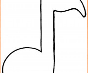 Coloriage Note de musique dessin gratuit à imprimer
