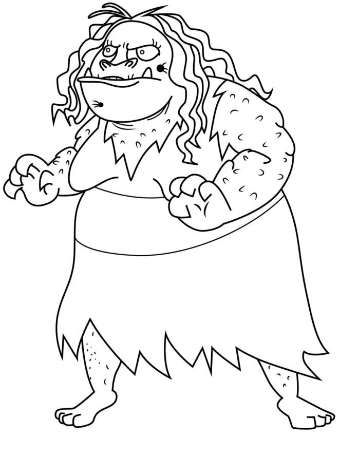 Coloriage Grundulla laid ogre dessin gratuit à imprimer