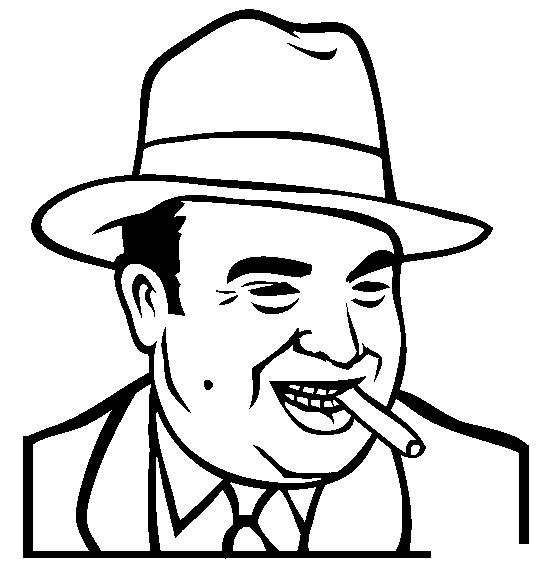 Coloriage Al Capone dessin gratuit à imprimer