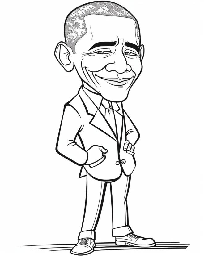 Coloriage Barack Obama le 44e président des États-Unis Coloriage Barack Obama le 44e président des États-Unis