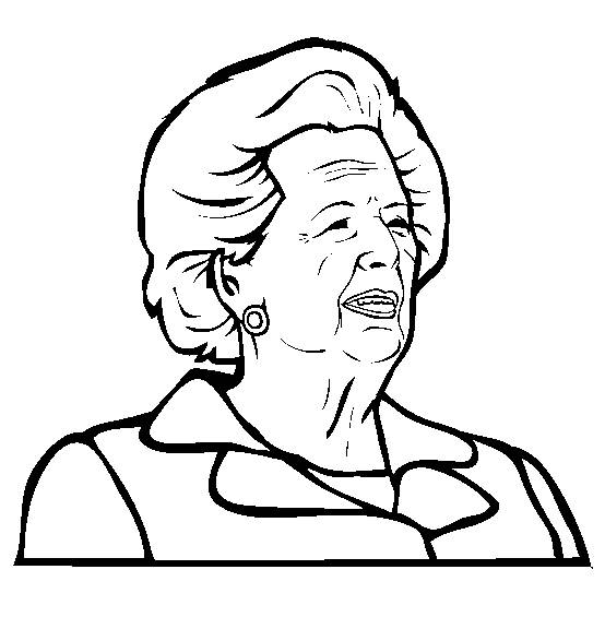 Coloriage Margaret Thatcher dessin gratuit à imprimer