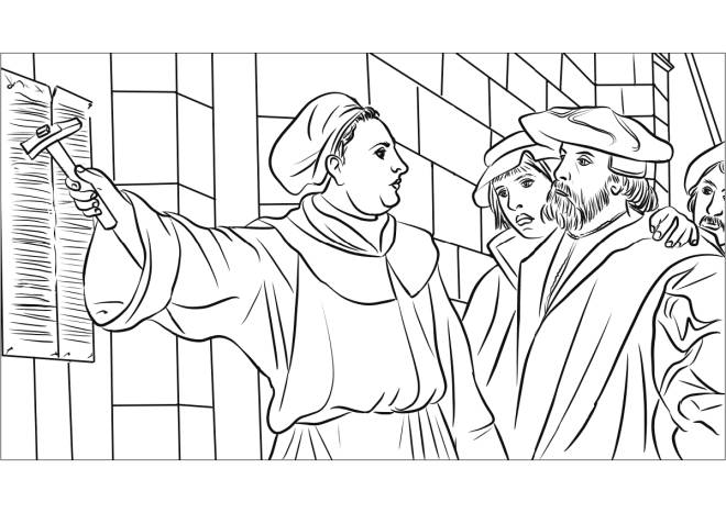 Coloriage Scene de Martin Luther dessin gratuit à imprimer Coloriage Scene de Martin Luther dessin gratuit à imprimer
