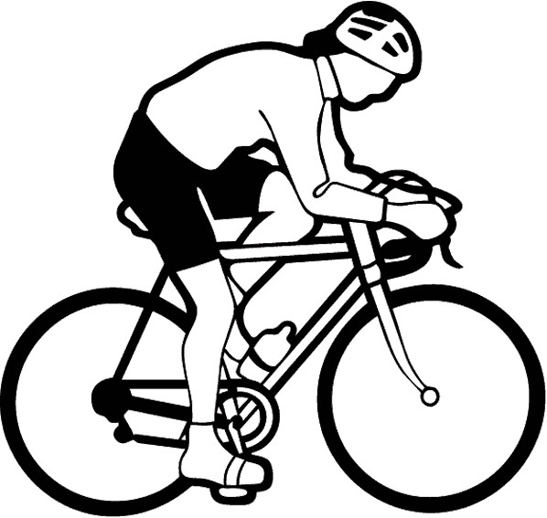 Coloriage Cyclisme vecteur dessin gratuit à imprimer