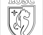 Coloriage LOSC Lille Club de Foot dessin gratuit à imprimer