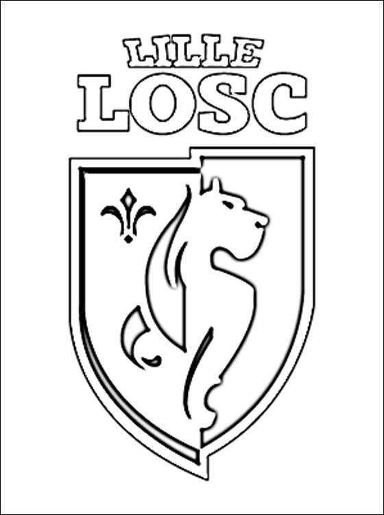 Coloriage LOSC Lille Club de Foot dessin gratuit à imprimer