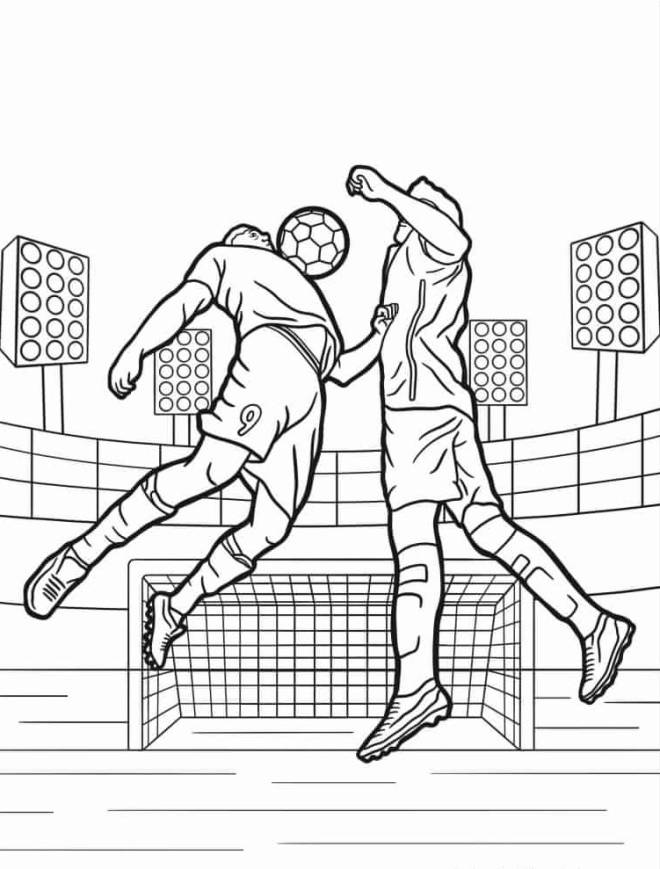 Coloriage Footballeur gratuit à imprimer