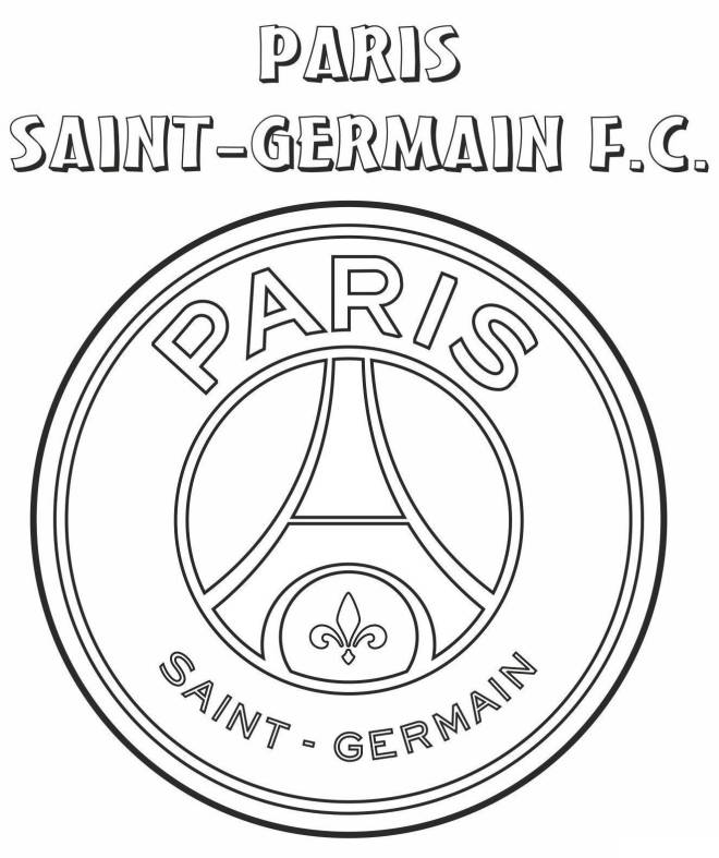 Coloriage Logo de Paris Saint Germain PSG dessin gratuit à imprimer