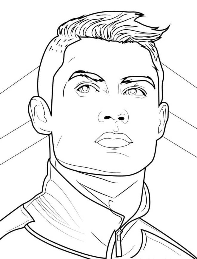 Coloriage Ronaldo gratuit à imprimer