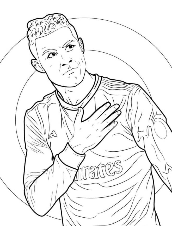 Coloriage Ronaldo gratuit à imprimer