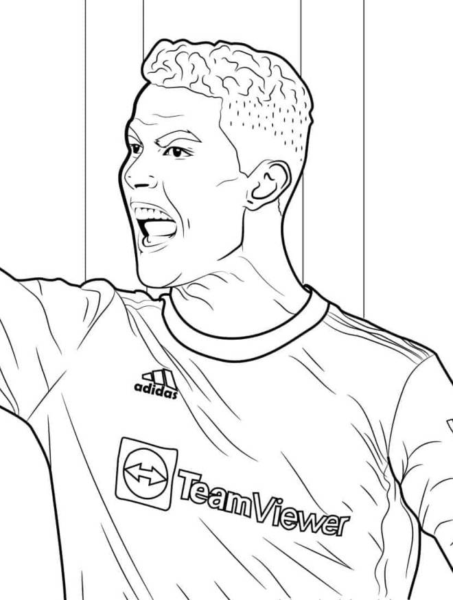 Coloriage Ronaldo gratuit à imprimer