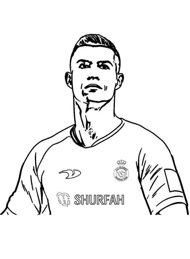 Coloriage Ronaldo Cr7 De Al Nassr Dessin Gratuit à Imprimer
