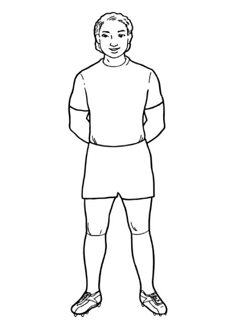 Coloriage Joueur rugby gratuit dessin gratuit à imprimer