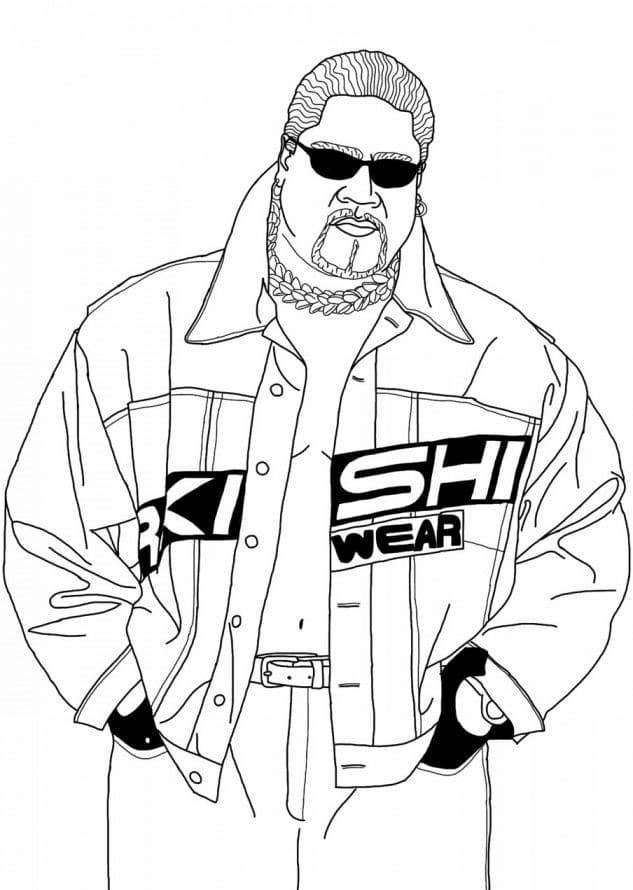 Coloriage Catcheur de WWE élégant dessin gratuit à imprimer
