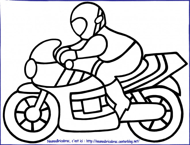 Coloriage Moto Gratuit Imprimer