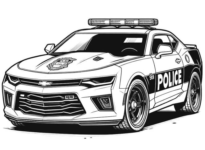 Coloriages De Voitures De Police