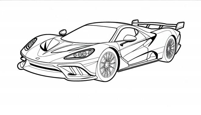 Coloriage Belle voiture de sport dessin gratuit à imprimer
